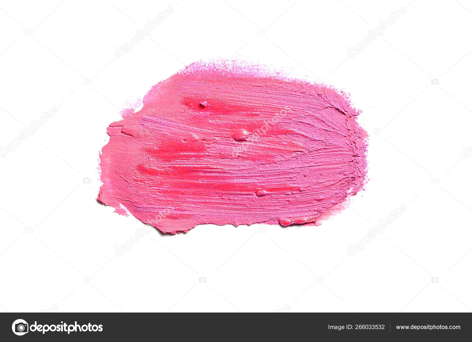 Smear Texture Lipstick Acrylic Paint Isolated White Background Stroke ...