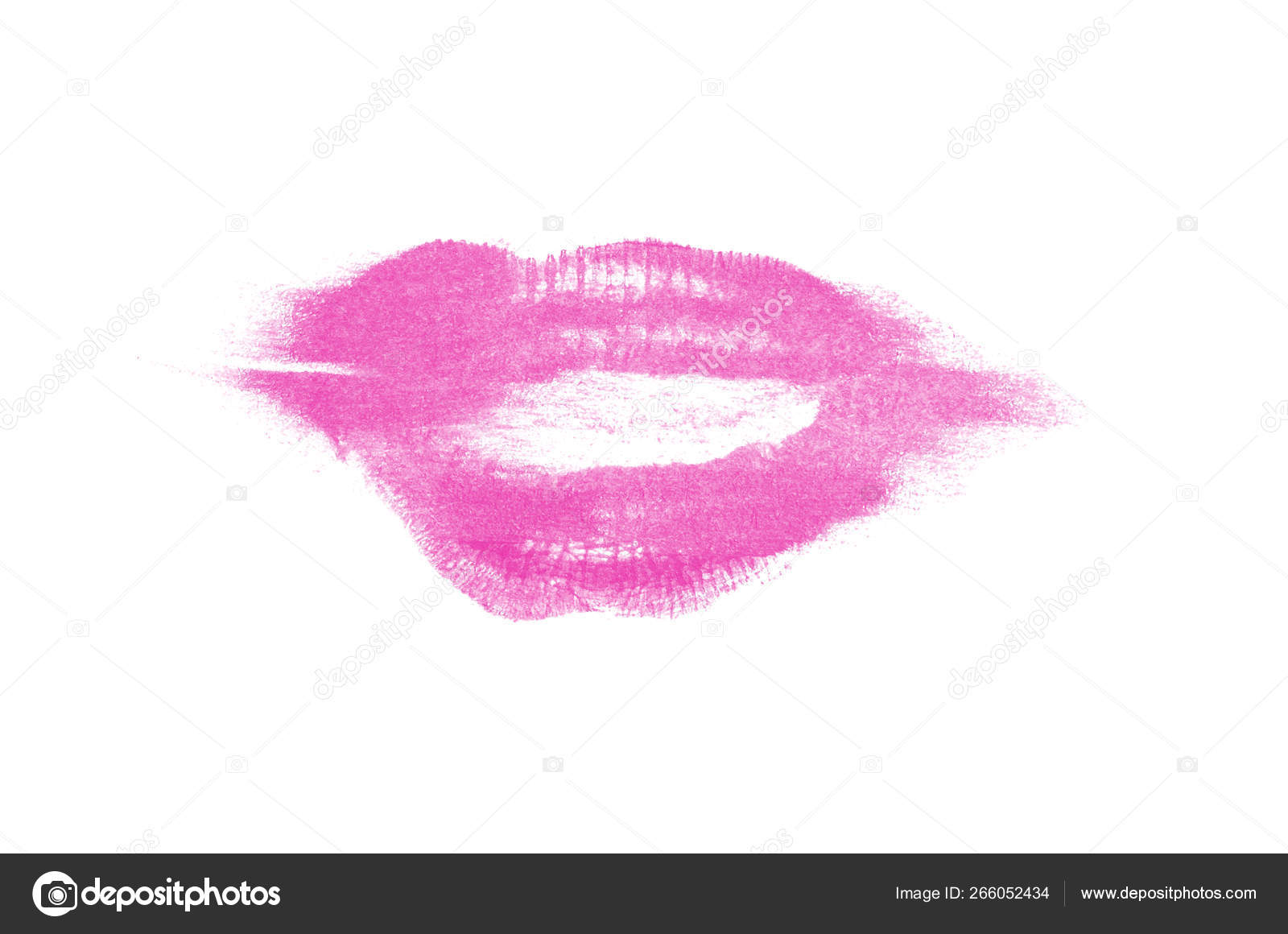 Lipstick kiss mark on white background. Beautiful lips isolated. Stock ...