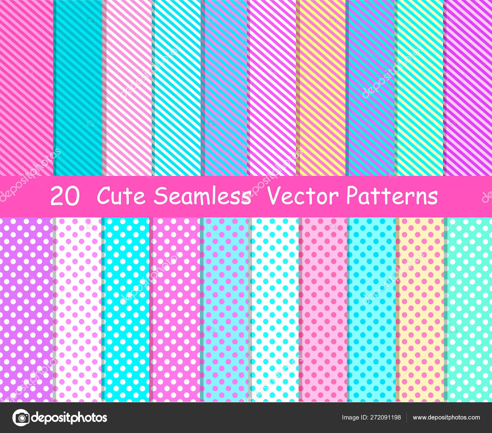 Seamless vector patterns in lol doll surprise style. Endless ...