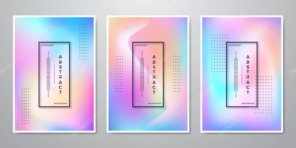 fondos holográficos abstractos de las formas del gradiente de moda para ...