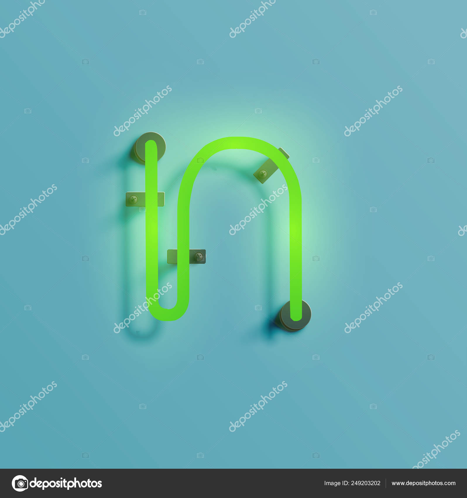 Realistic neon character from a typeset, vector Stock Vector by ©Seby87 ...