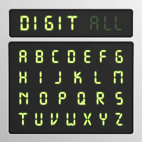 Digital font sign. Retro alphabet ⬇ Vector Image by © grebeshkovmaxim ...