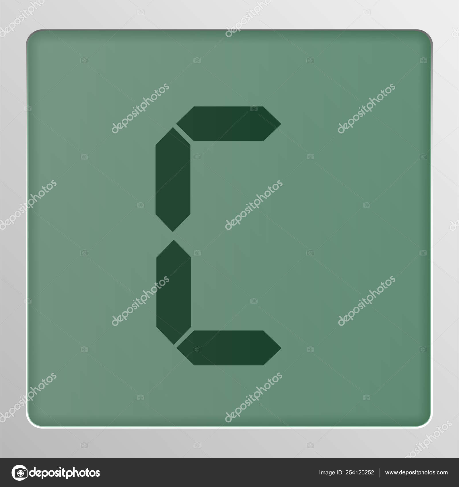 Digital character set typeface on a screen, vector illustration Stock ...