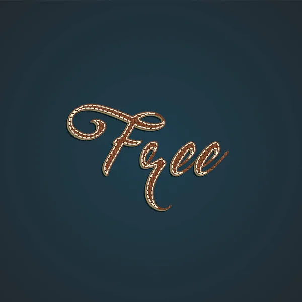Folded Paper Word 'Free' Dark Background Vector Illustration Stock ...