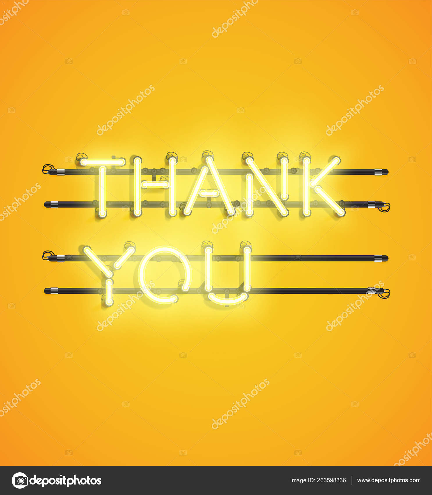 Neon realistic word for advertising, vector illustration Stock Vector ...