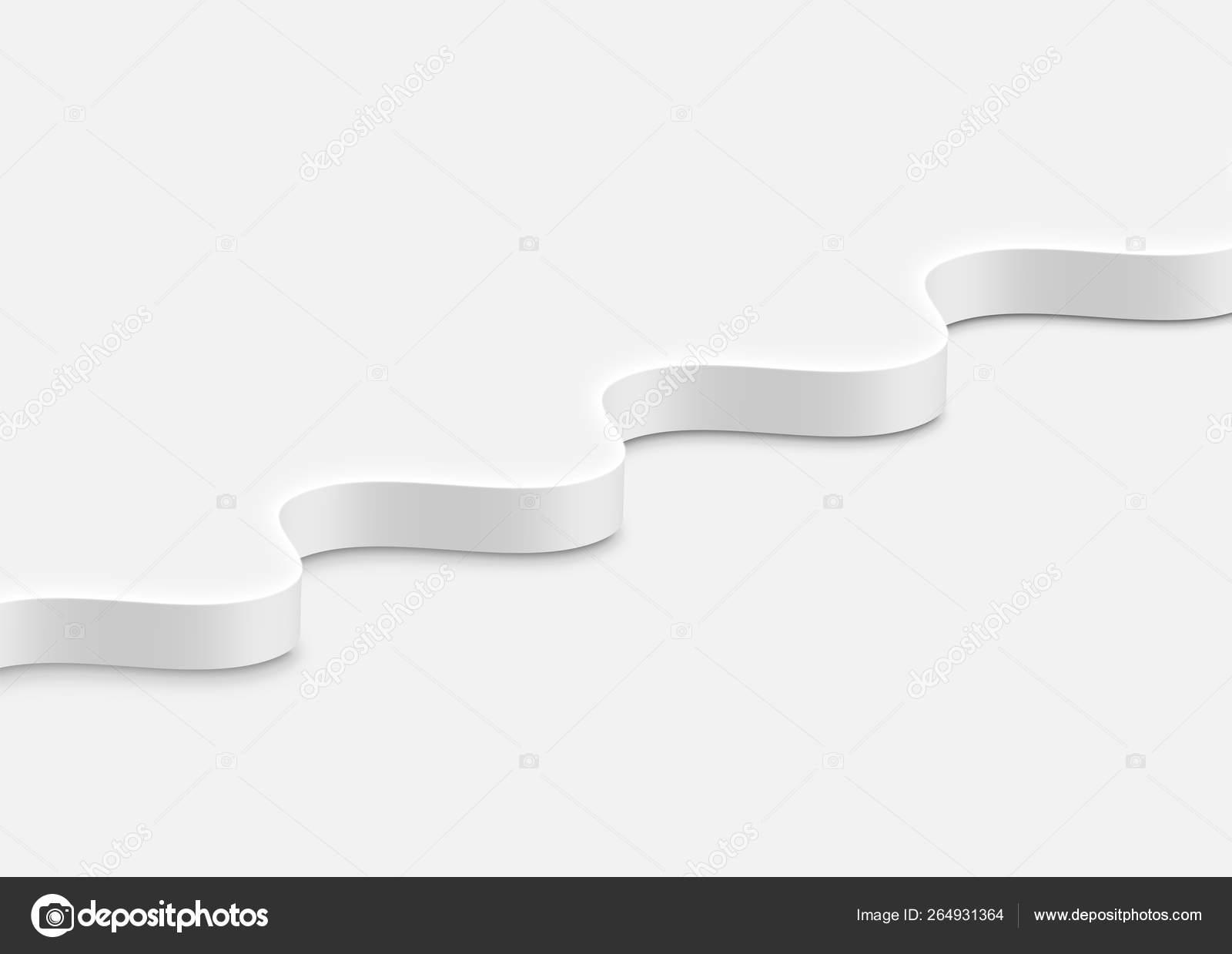 High-detailed abstract white waves, vector illustration Stock Vector by ...
