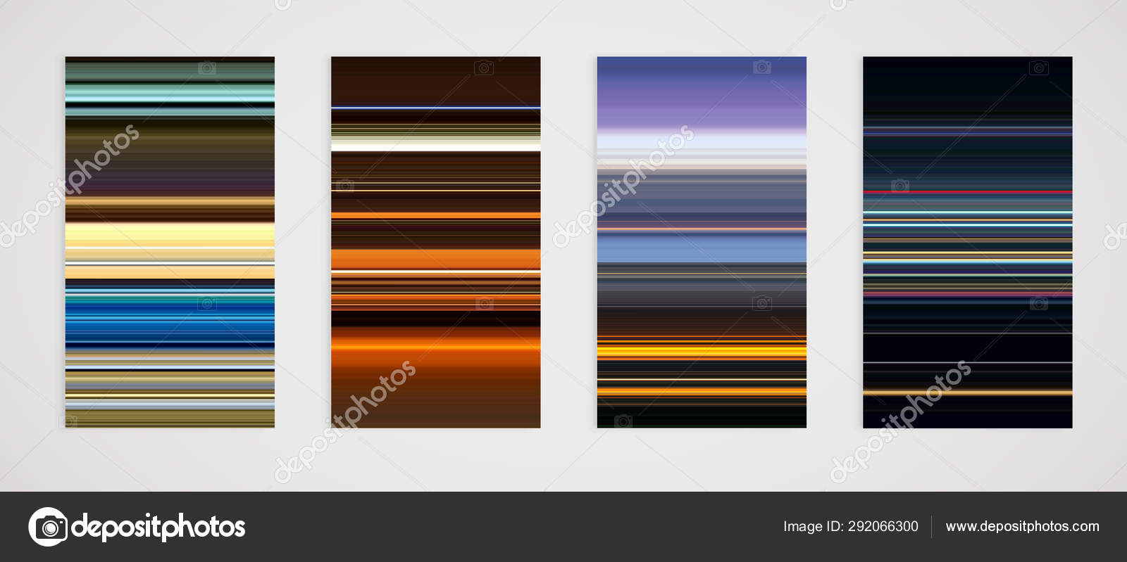Colorful set of horizontal lines backgrounds, vector illustratio Stock ...