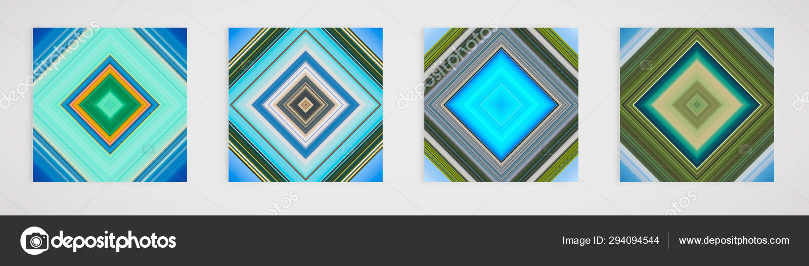 Colorful set of four line pattern, vector illustration Stock Vector ...