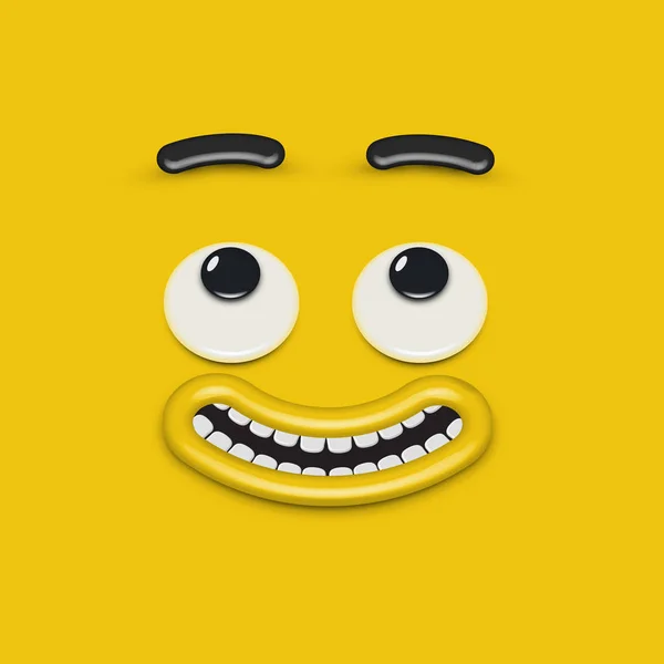 Yellow high-detailed emoticon face, vector illustration Stock Vector by ...