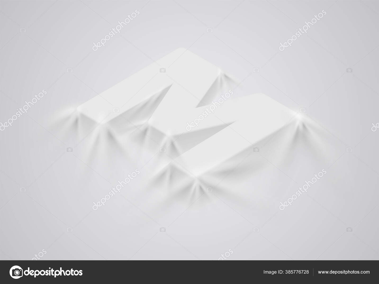 Realistic Satin Font Isometric Vector Illustration Stock Vector by ...
