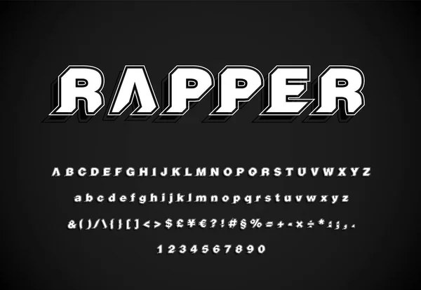 Rap fonts imágenes de stock de arte vectorial | Depositphotos
