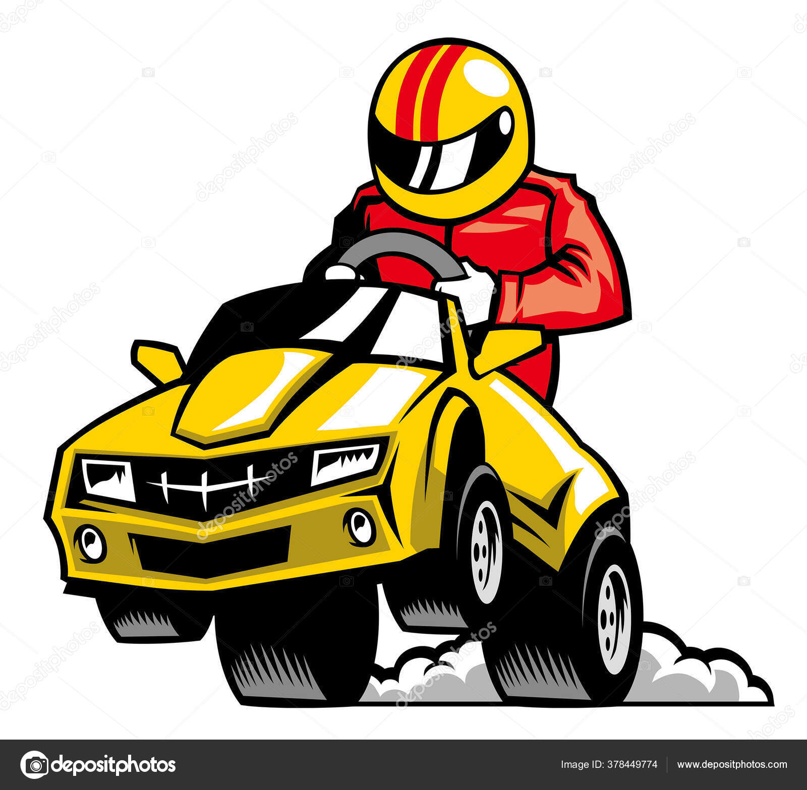 Race Car Driver Vector