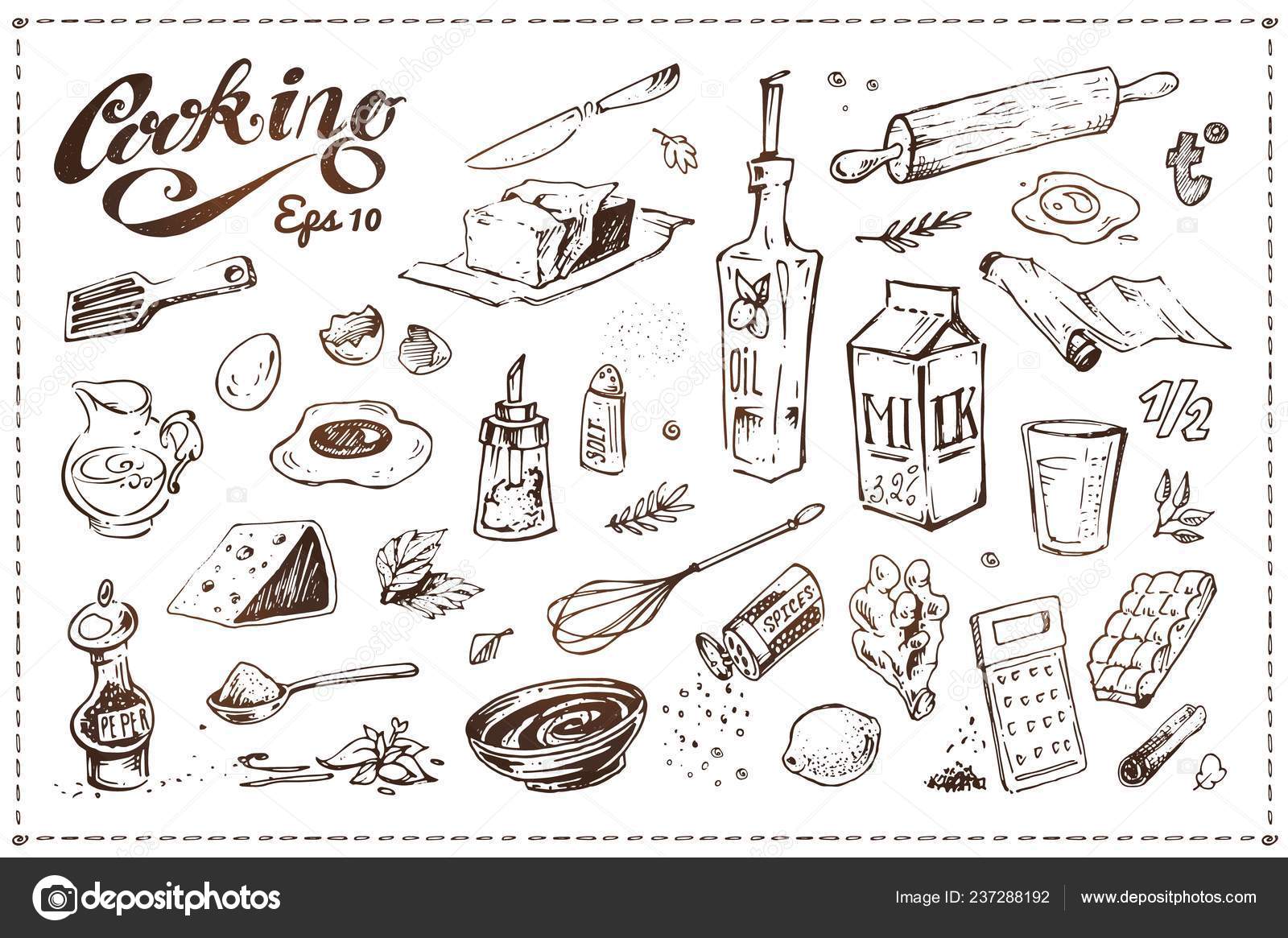 Vintage Kitchen Illustration