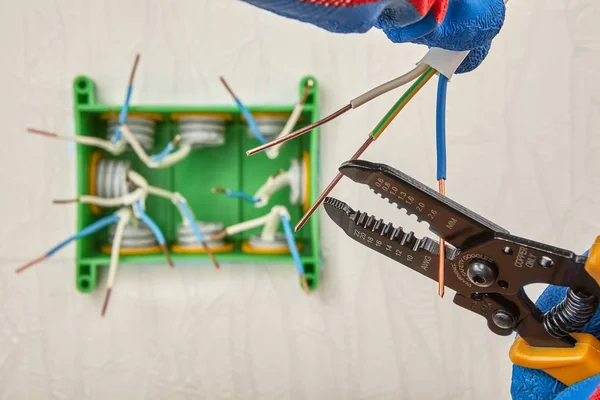 Electrical wiring and installation work service. - Stock Image - Everypixel