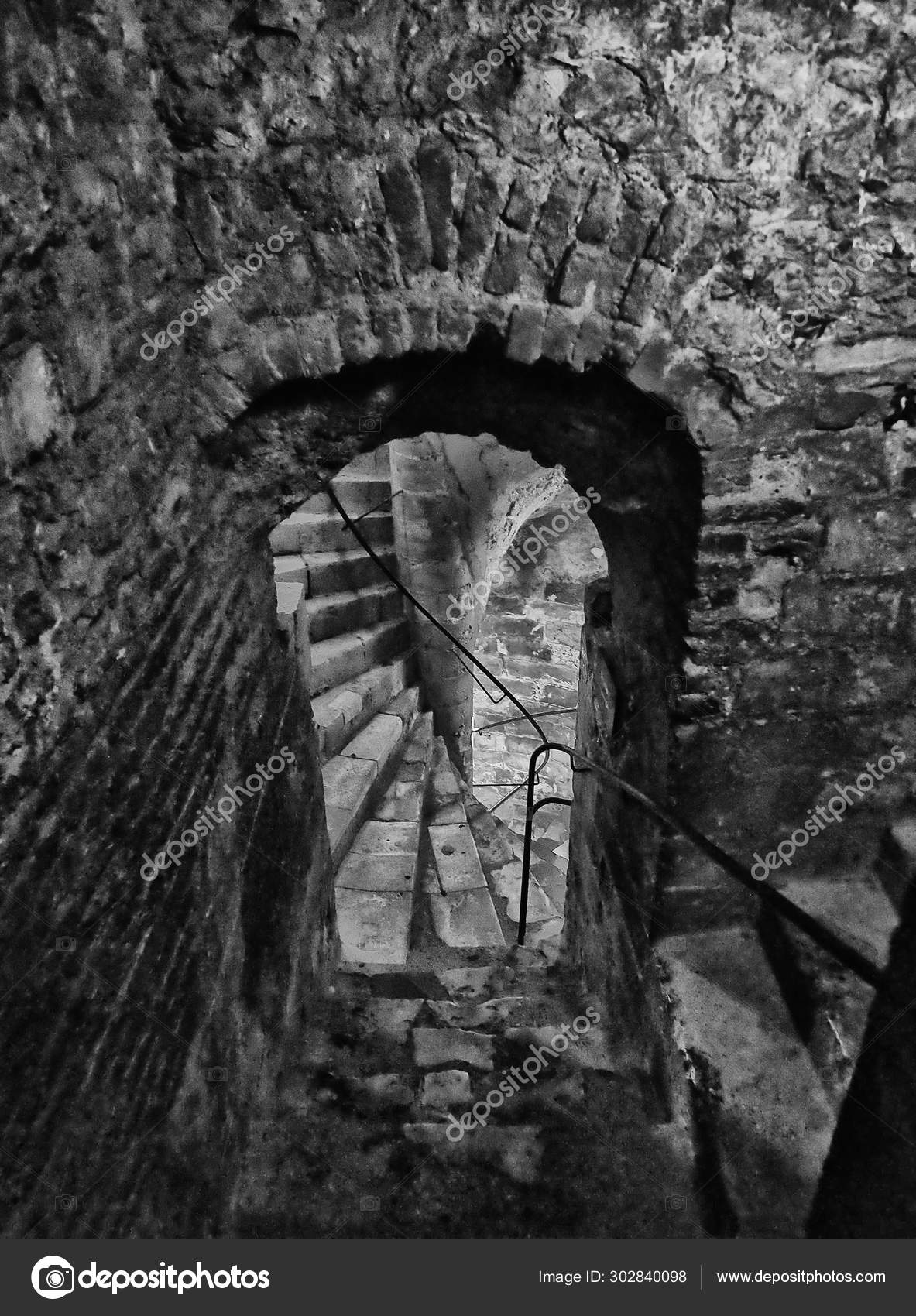 Stone Stairs Doorways Ancient Underground Building — Stock Photo ...