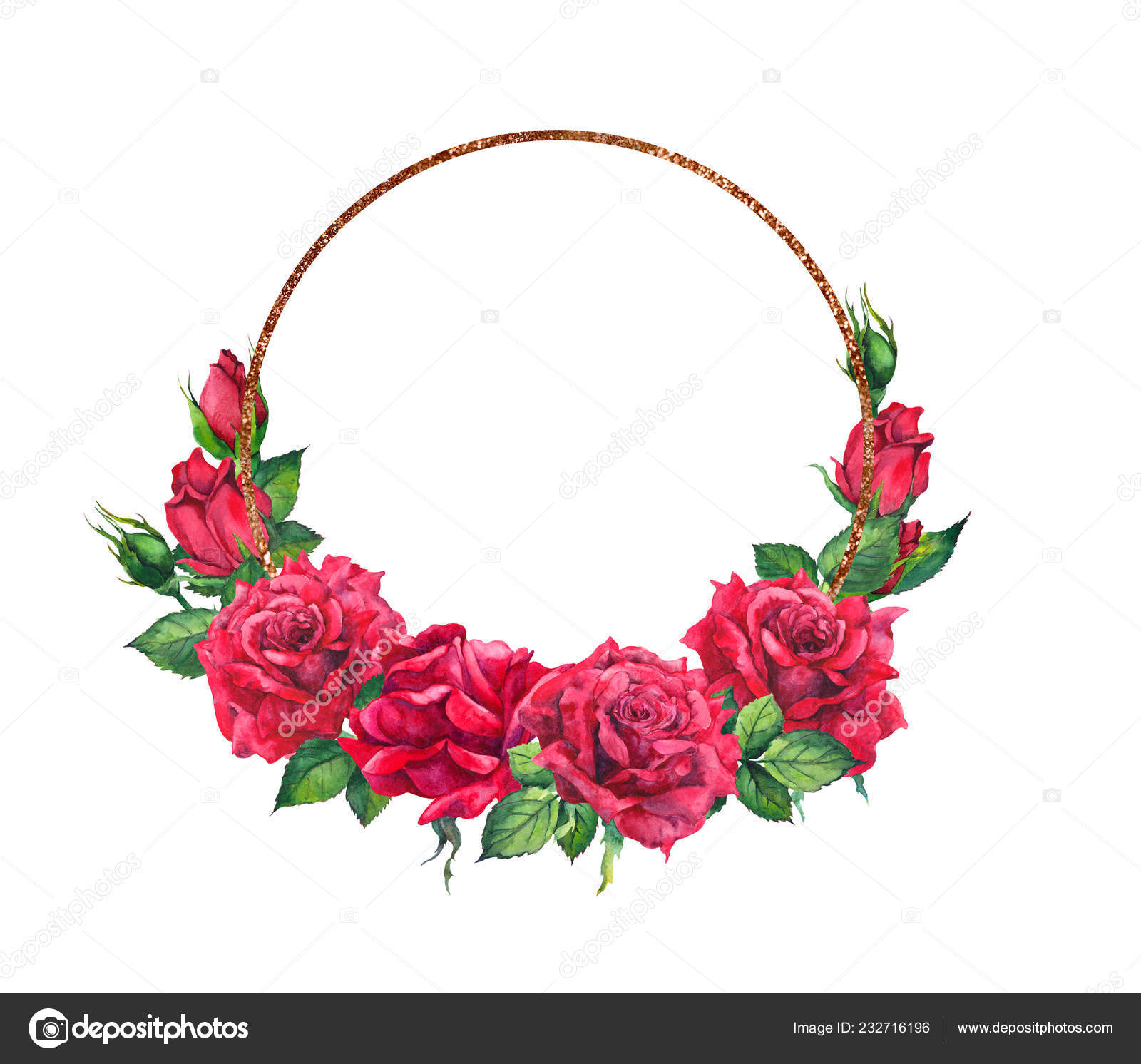 Red Rose Flower Border