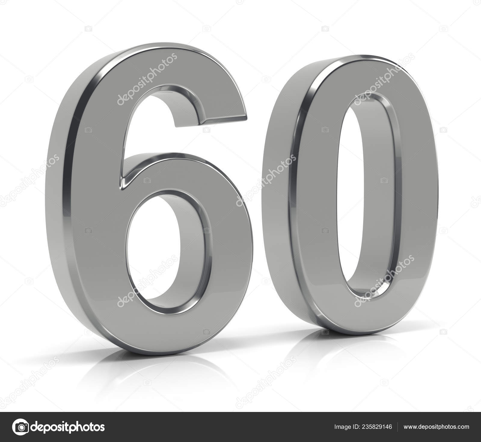 Silver Number Isolated White Background — Stock Photo © md3d #235829146