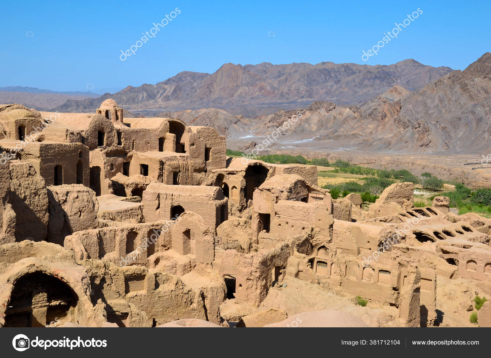 Kharanagh Ardakan Castle Ancient Village Desert City Yazd Iran Stock ...