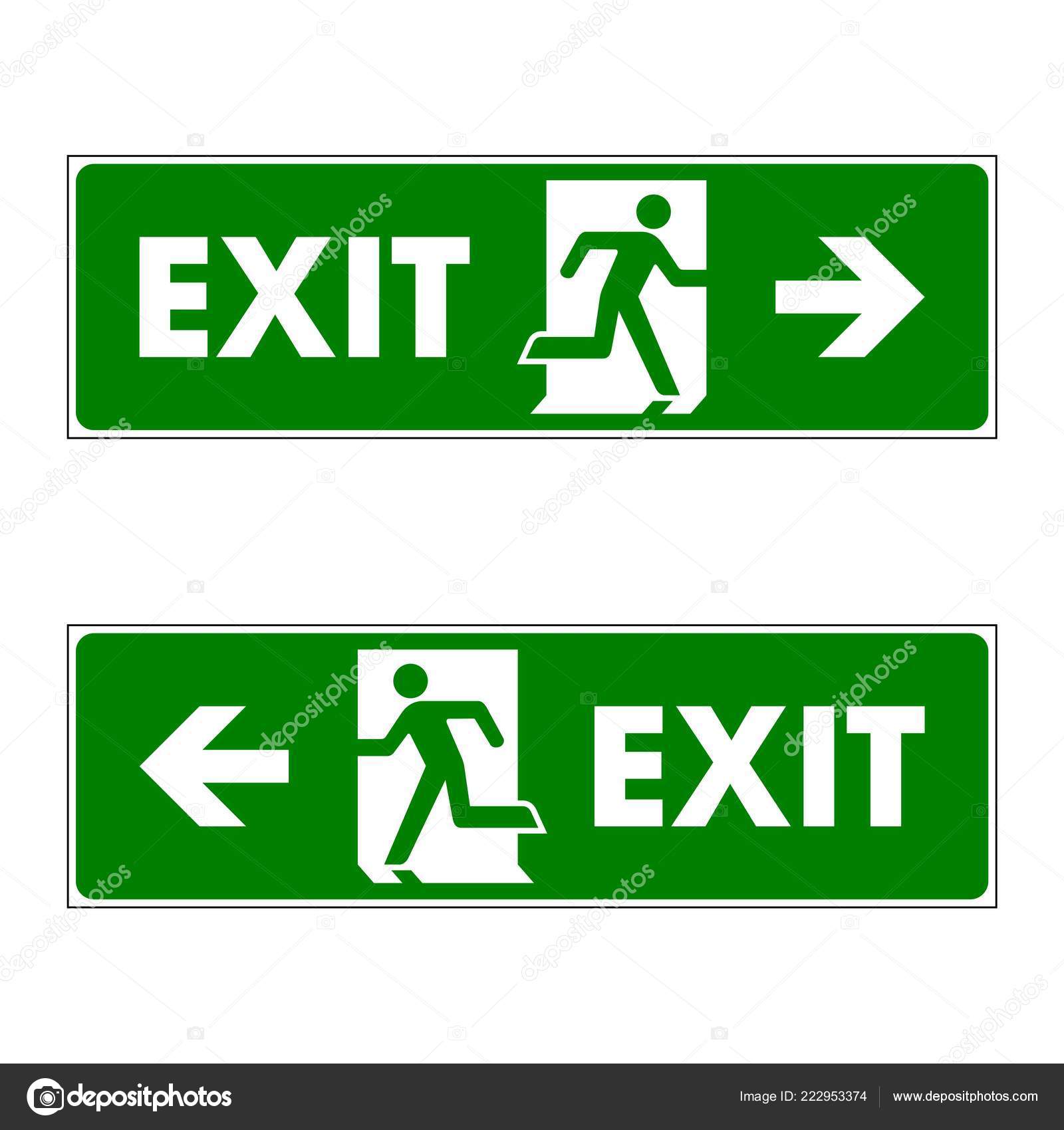 Exit Sign Vector Template Stock Vector by ©soponyono 222953374