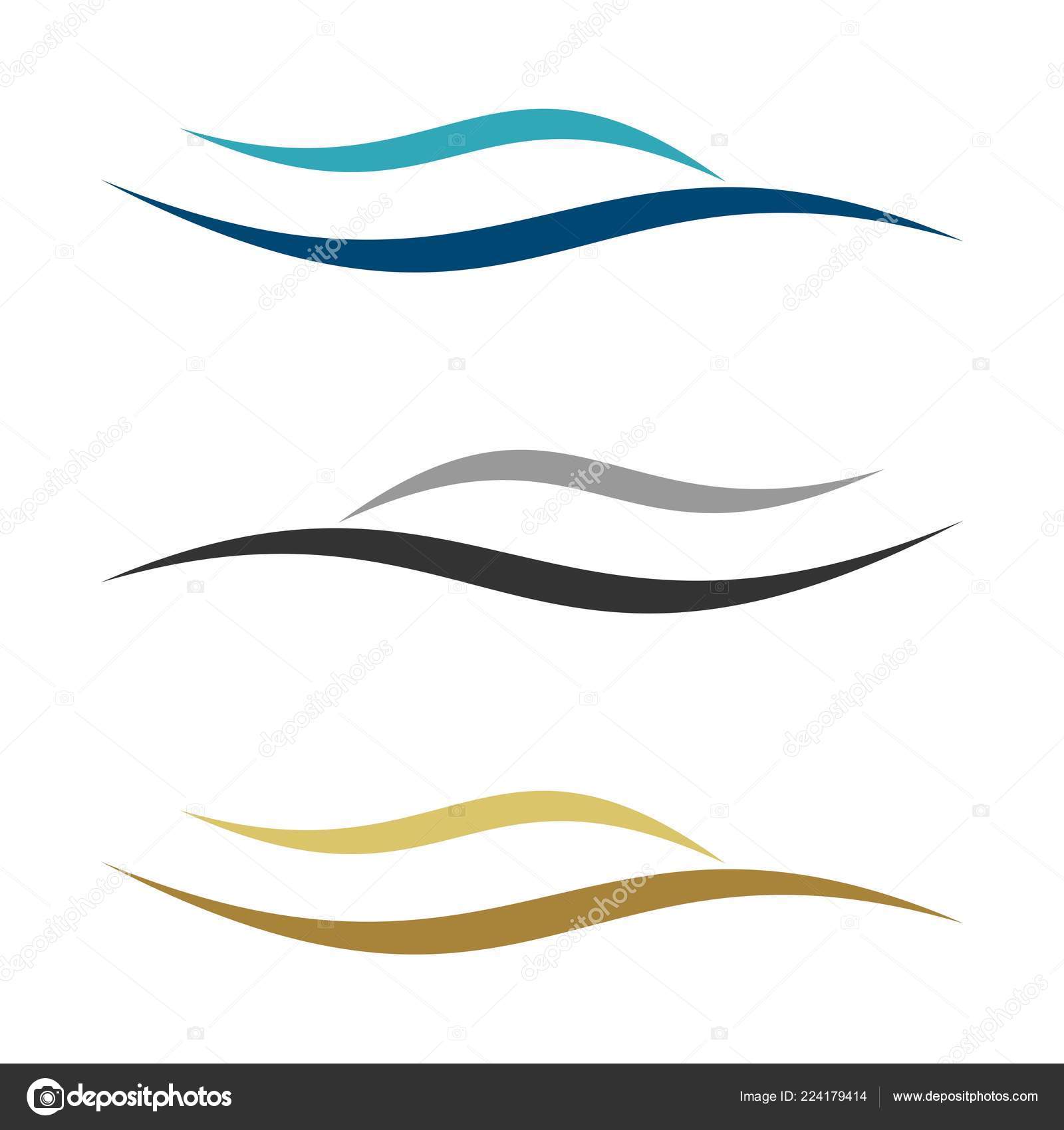 Colorful Abstract Lines Logo Template White Background Stock Vector by ...