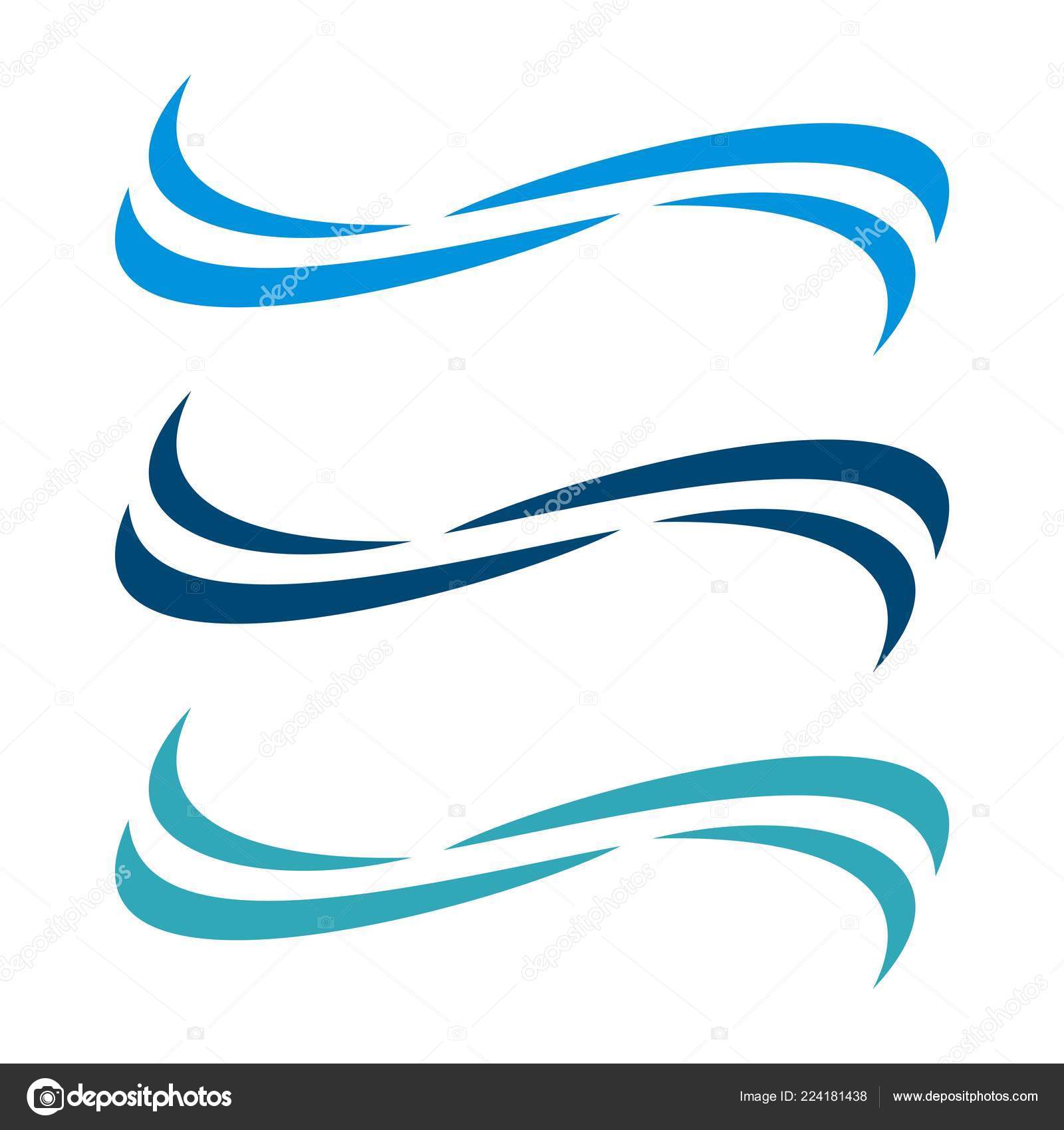 Colorful Abstract Lines Logo Template White Background Stock Vector by ...