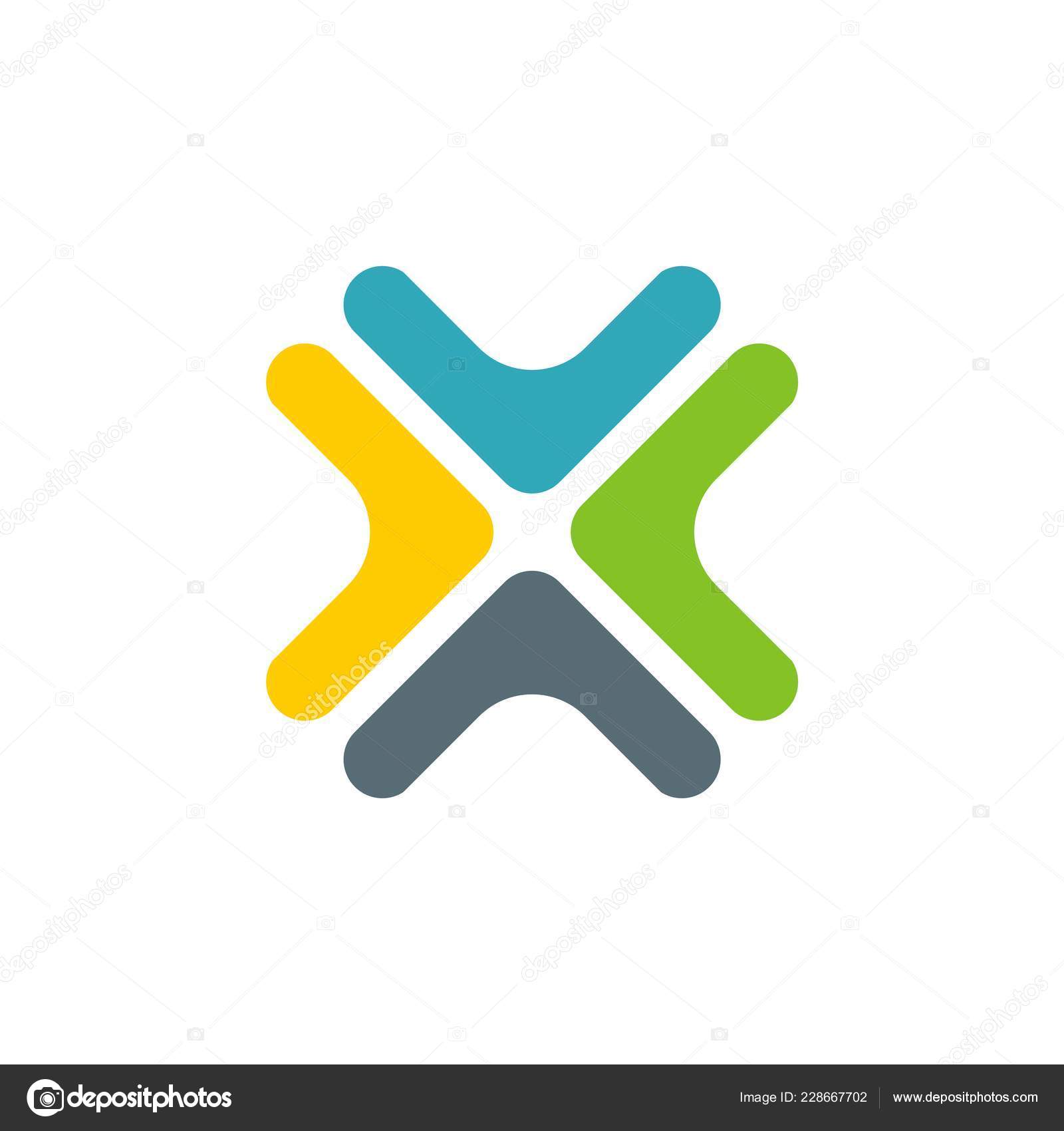 Colorful Cross Logo Template Stock Vector Image by ©soponyono #228667702