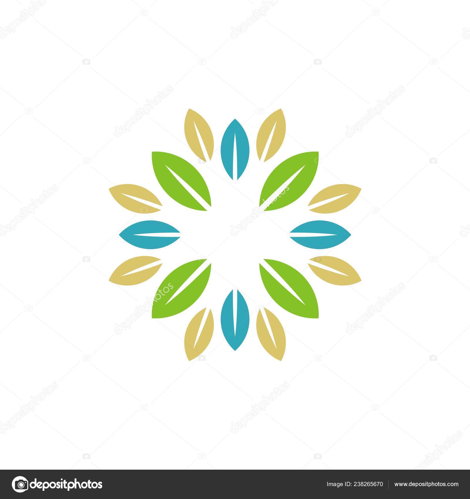 Color Vector Flower Logo Template Stock Vector by ©soponyono #238265670