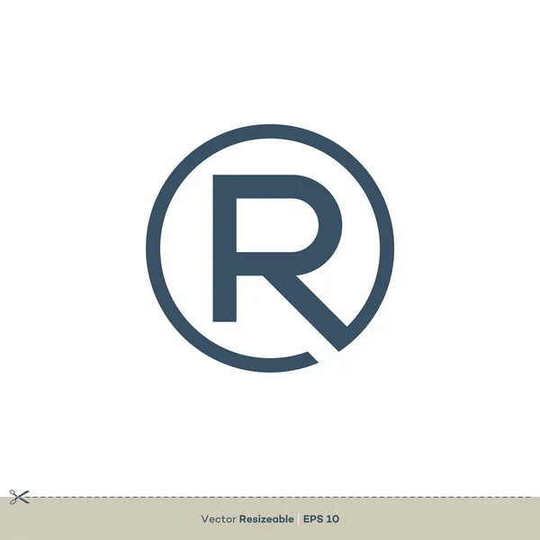 R Letter Lines Logo Template - Stock Image - Everypixel