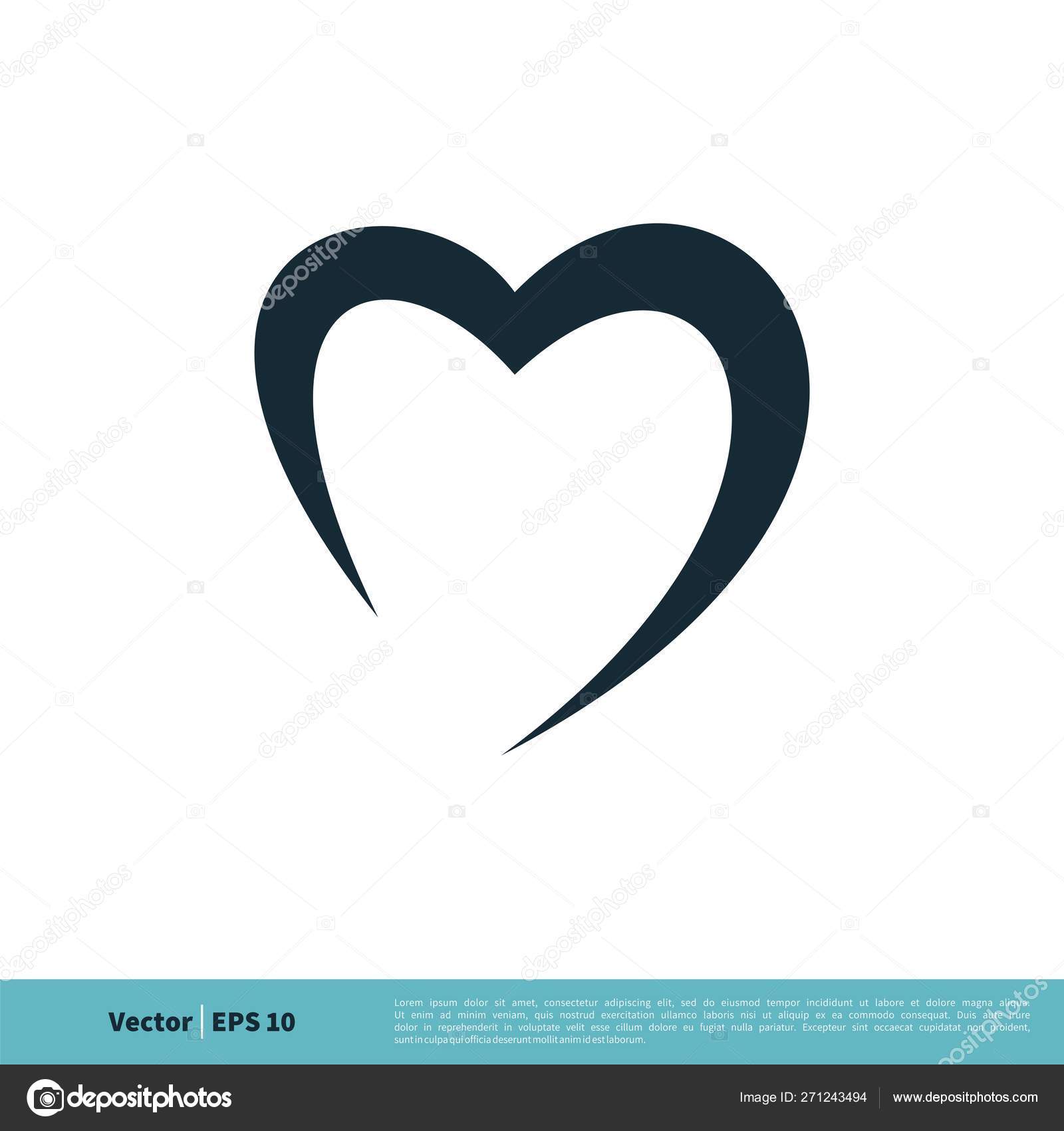 Heart Simple Vector Icon Isolated White Background Stock Vector by ...