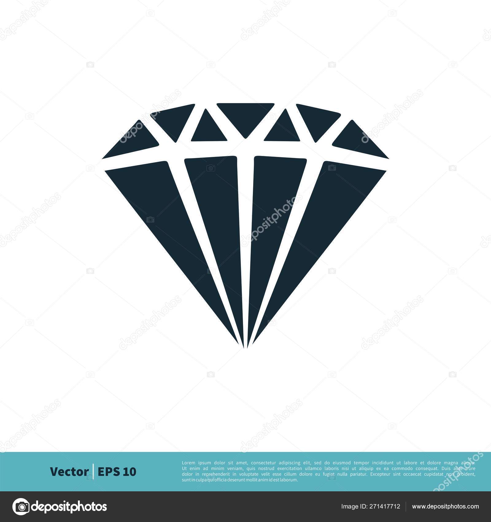 Gem Simple Vector Icon Isolated White Background Stock Vector by ...