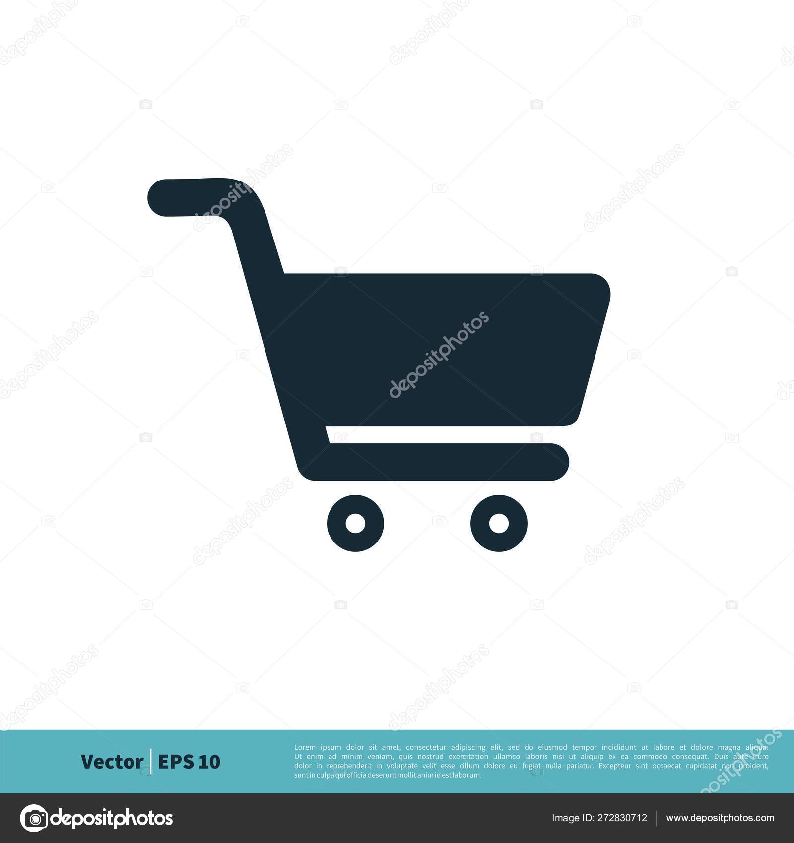 Cart Logo Simple Vector Icon Isolated White Background Stock Vector by ...