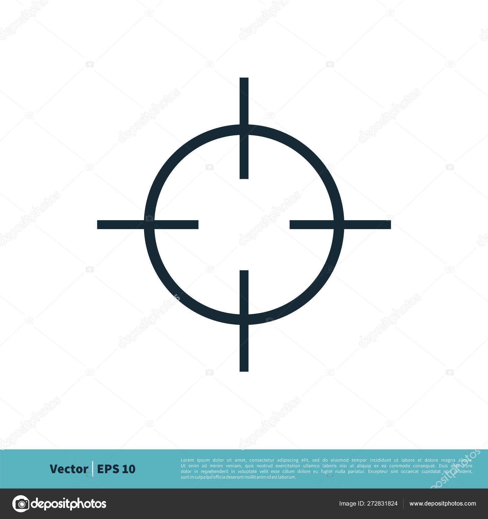 Aim Logo Simple Vector Icon Isolated White Background Stock Vector by ...