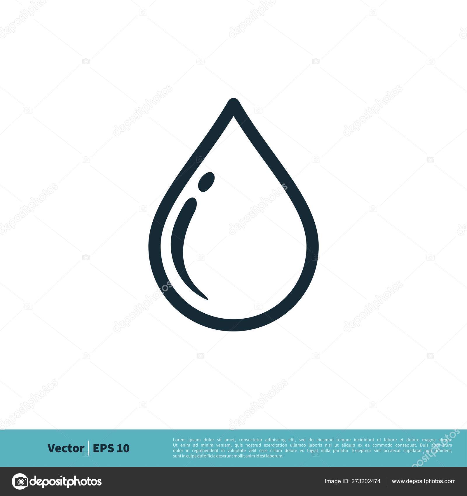 Drop Simple Vector Icon Isolated White Background Stock Vector by ...