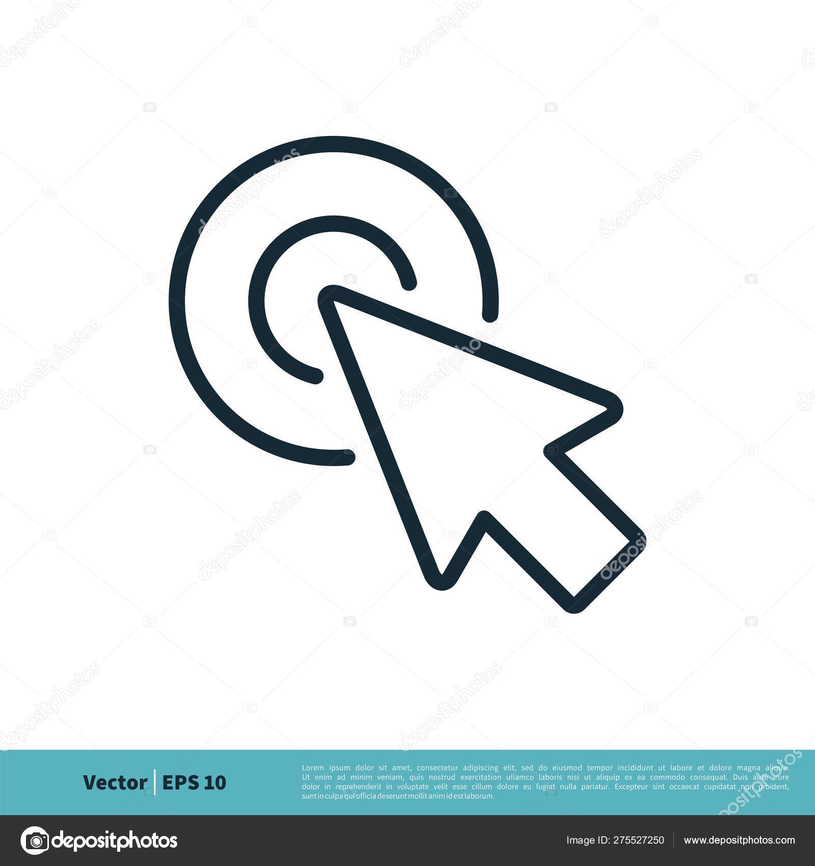 Pointer Simple Vector Icon Isolated White Background Stock Vector by ...