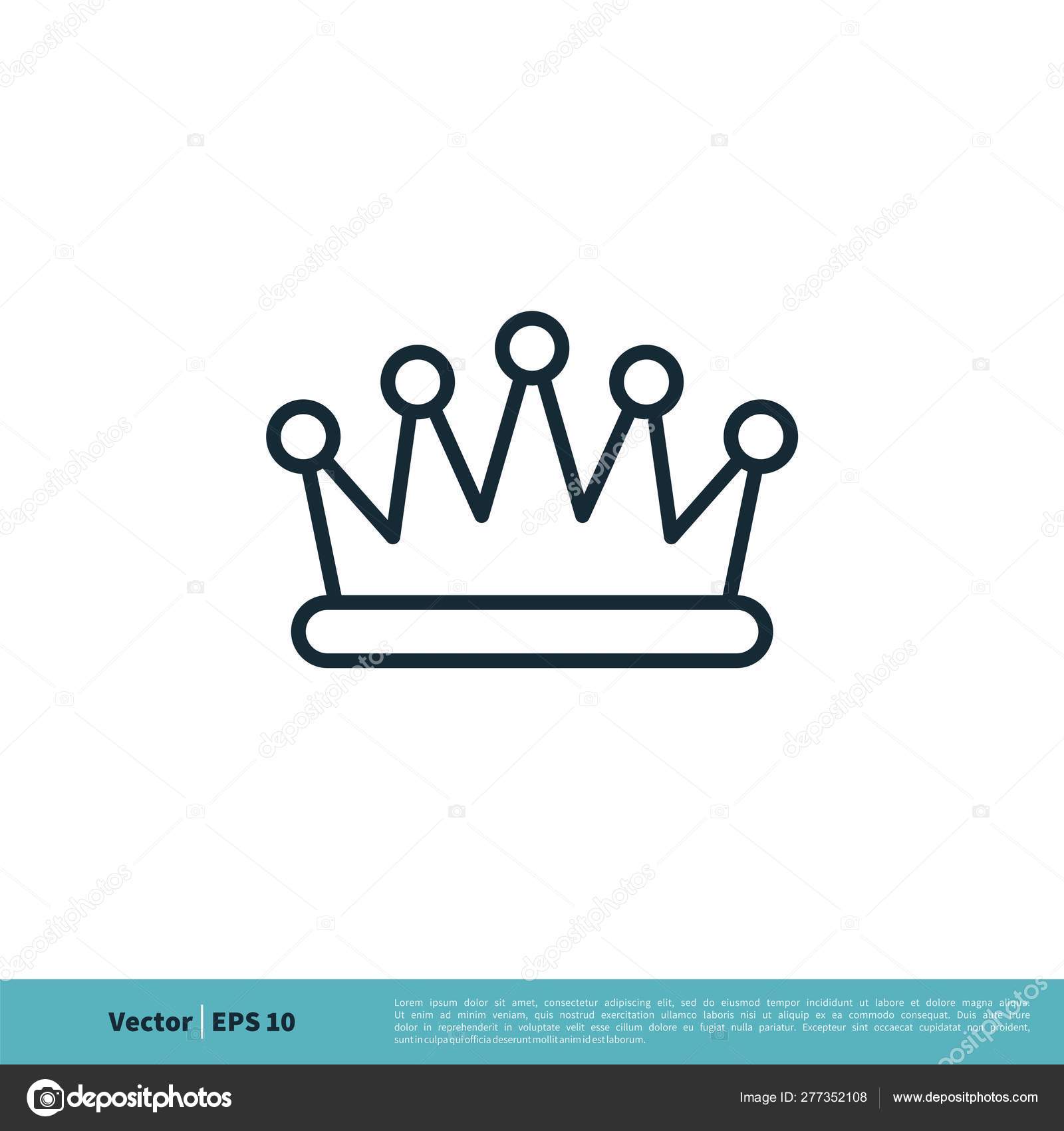 Crown Simple Vector Icon Isolated White Background Stock Vector by ...