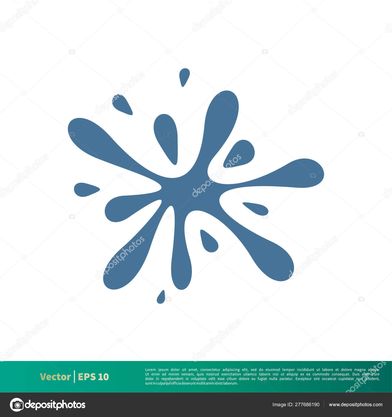 Drop Simple Vector Icon Isolated White Background Stock Vector by ...