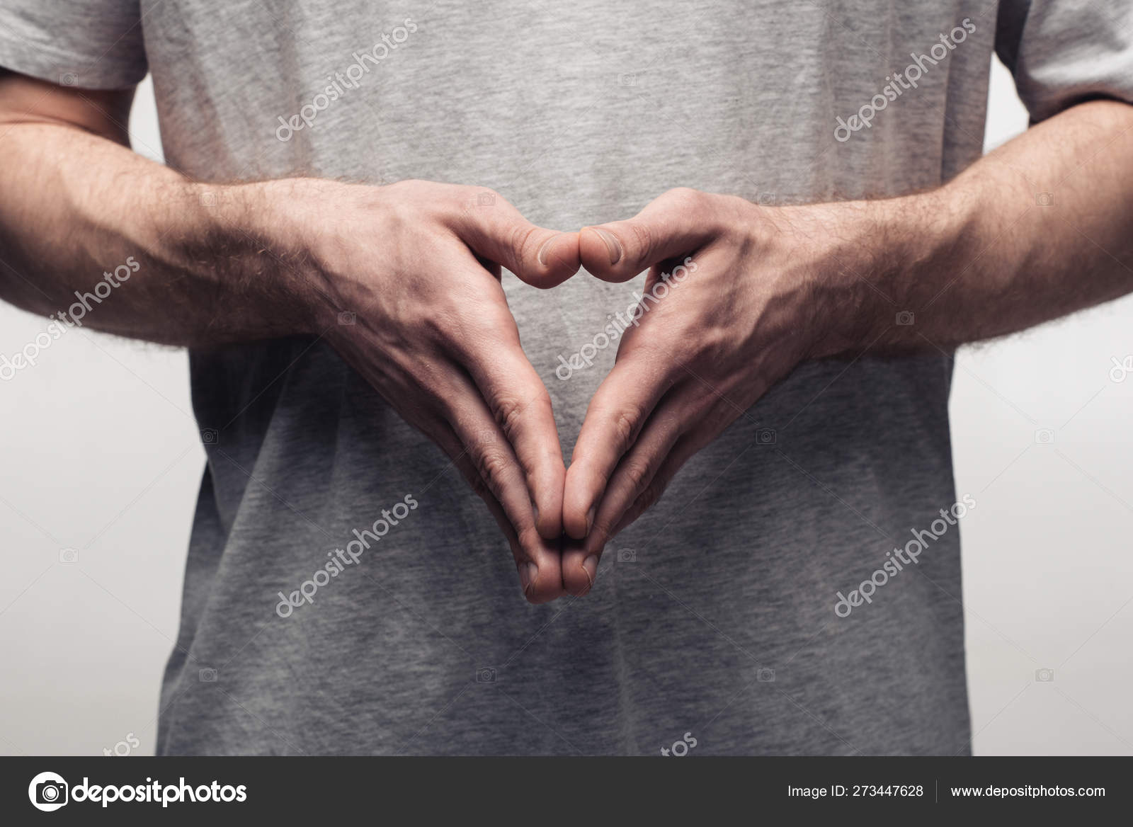 Partial View Man Showing Steeple Gesture While Using Body Language ...
