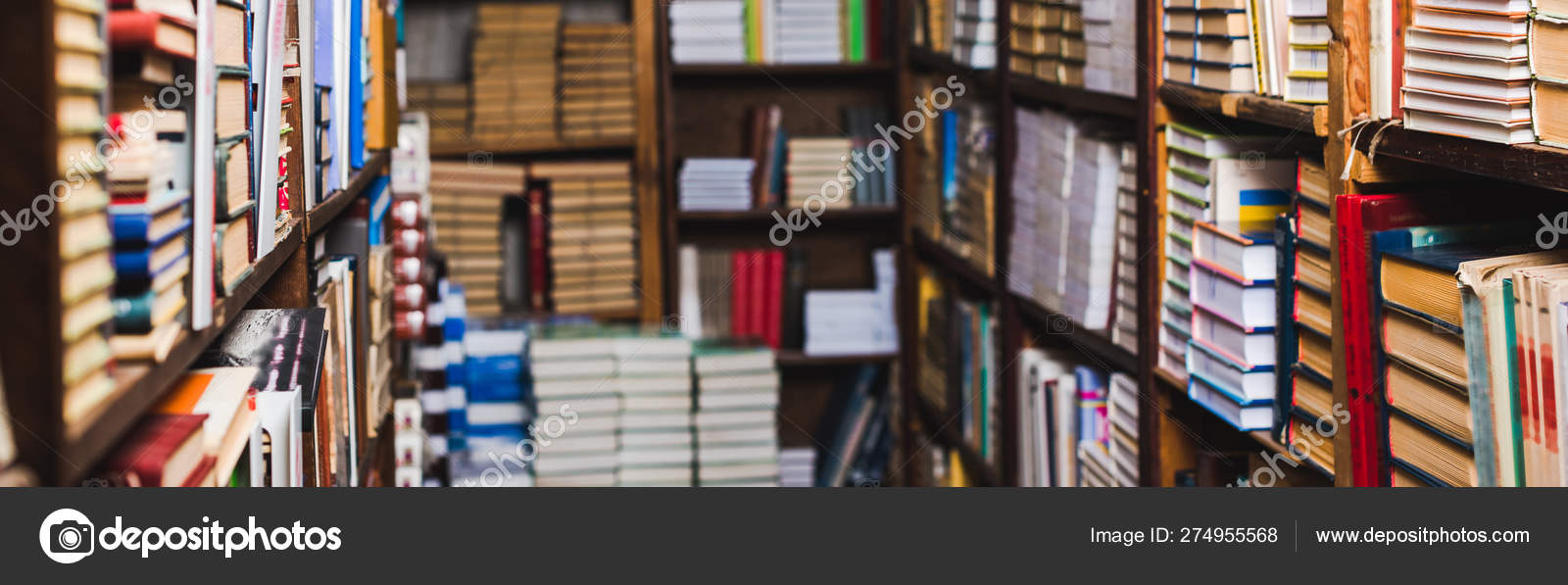 Panoramic Shot Retro Books Shelves Library — Stock Photo © HayDmitriy ...