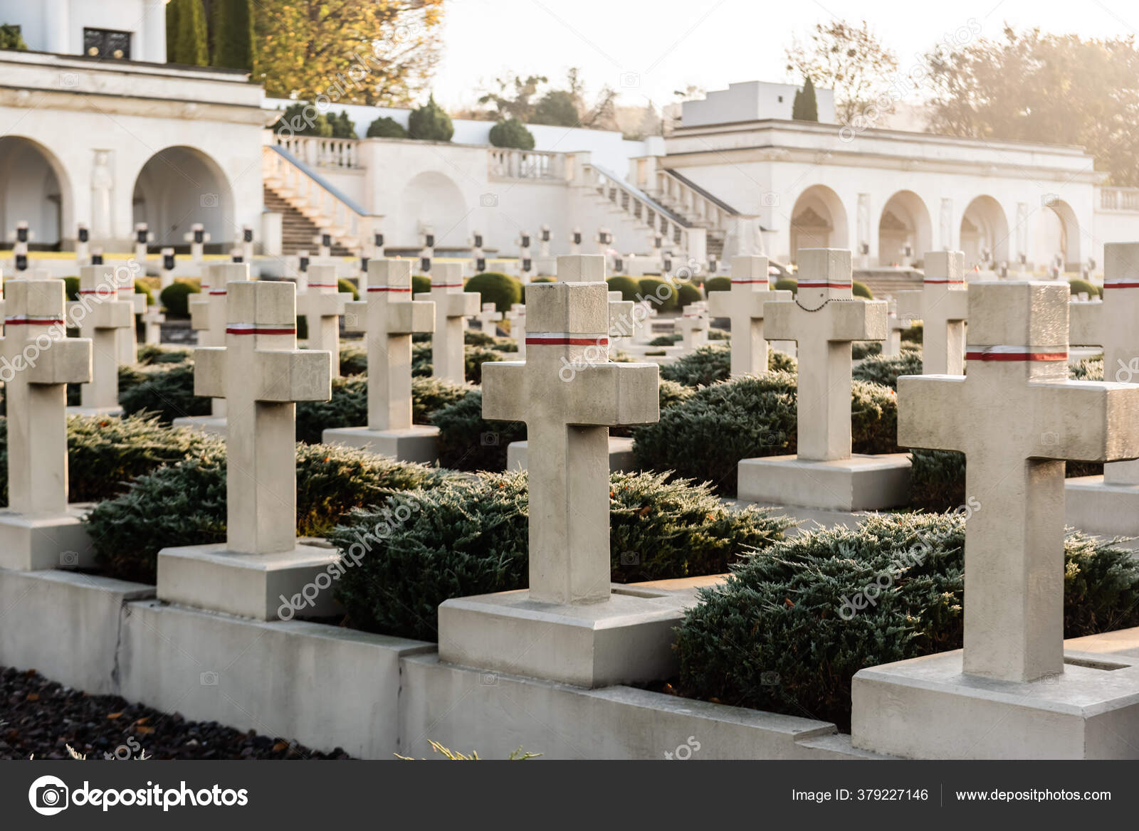 Lviv Ukraine October 2019 Polish Graves Crosses Arch Galleries Lychakiv ...