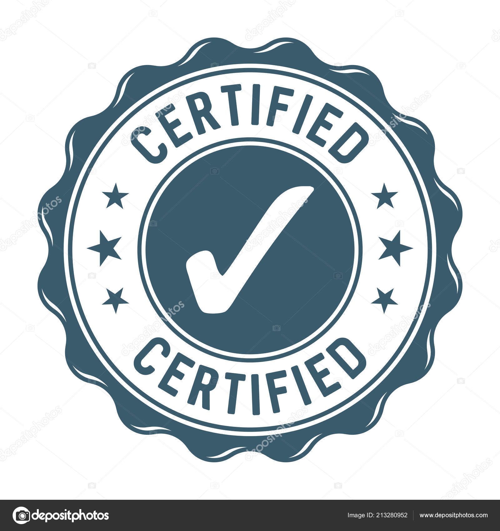 Certified Label Isolated White Background Stock Vector Image by ...