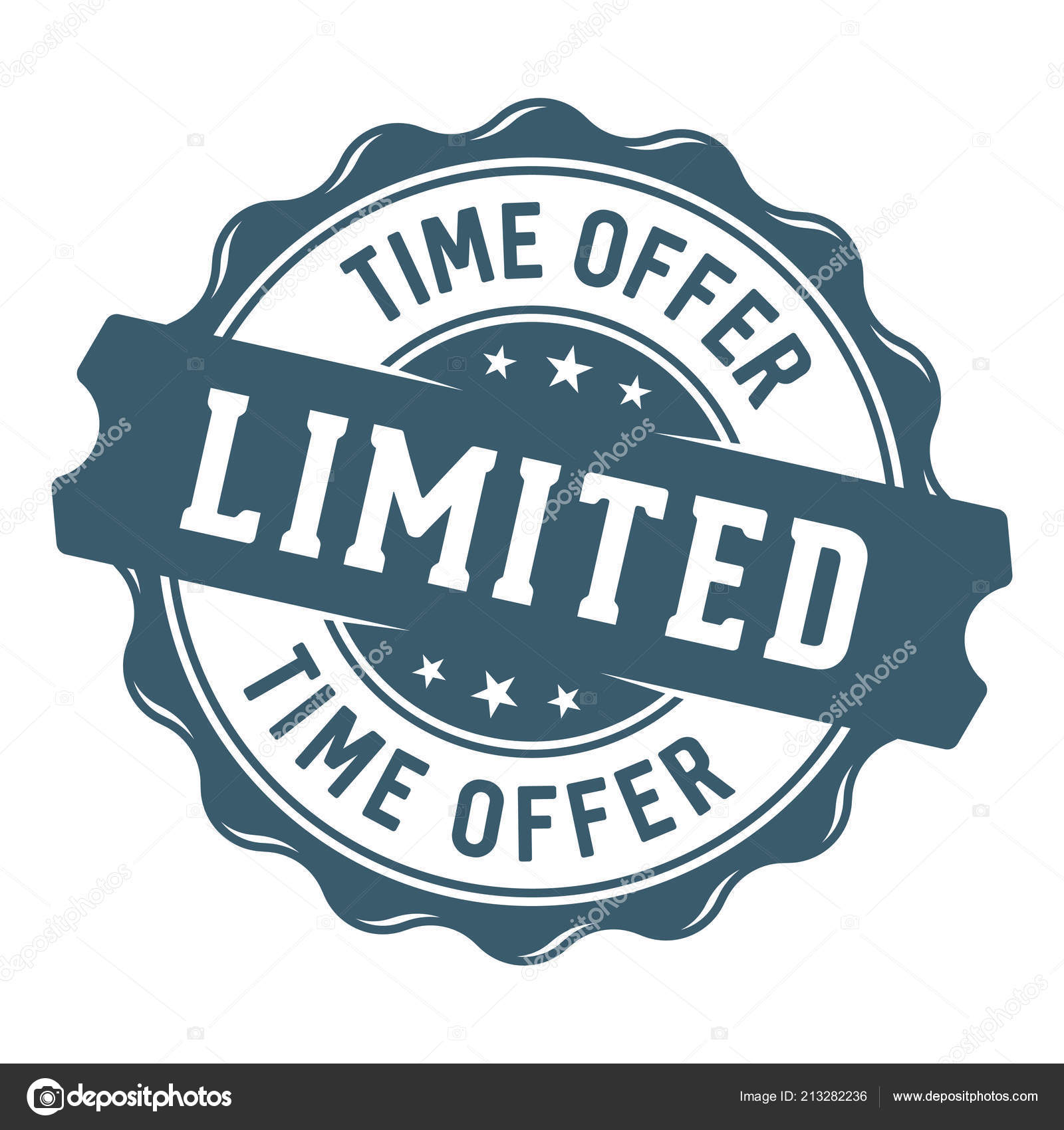 Limited Time Offer Label Isolated White Background Stock Vector by ...