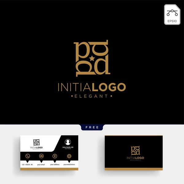 Lujo oro inicial D logo plantilla vector ilustraci n y dise o de tarjetas de visita 2024