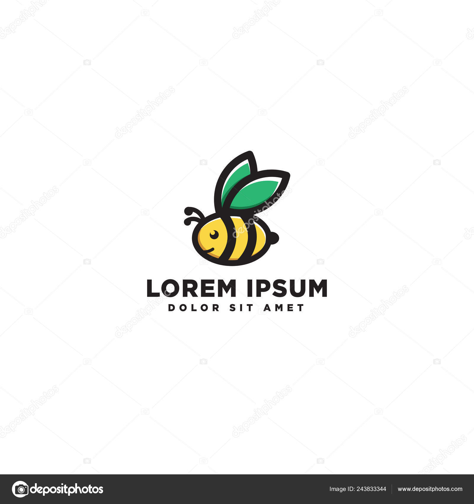 Bee Insect Logo Template Vector Illustration Icon Element Isolated ...