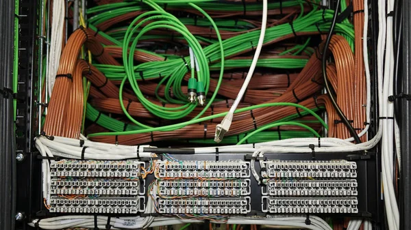 The back side of the server. Data center. - Stock Image - Everypixel