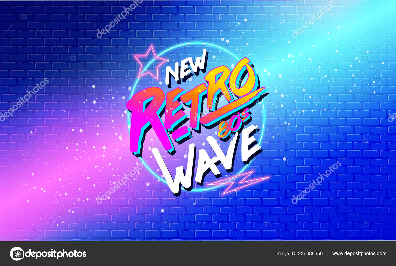 80S New Retro Wave Banner Capa Cartaz Vetor Estilo Antigo Vetor de ...