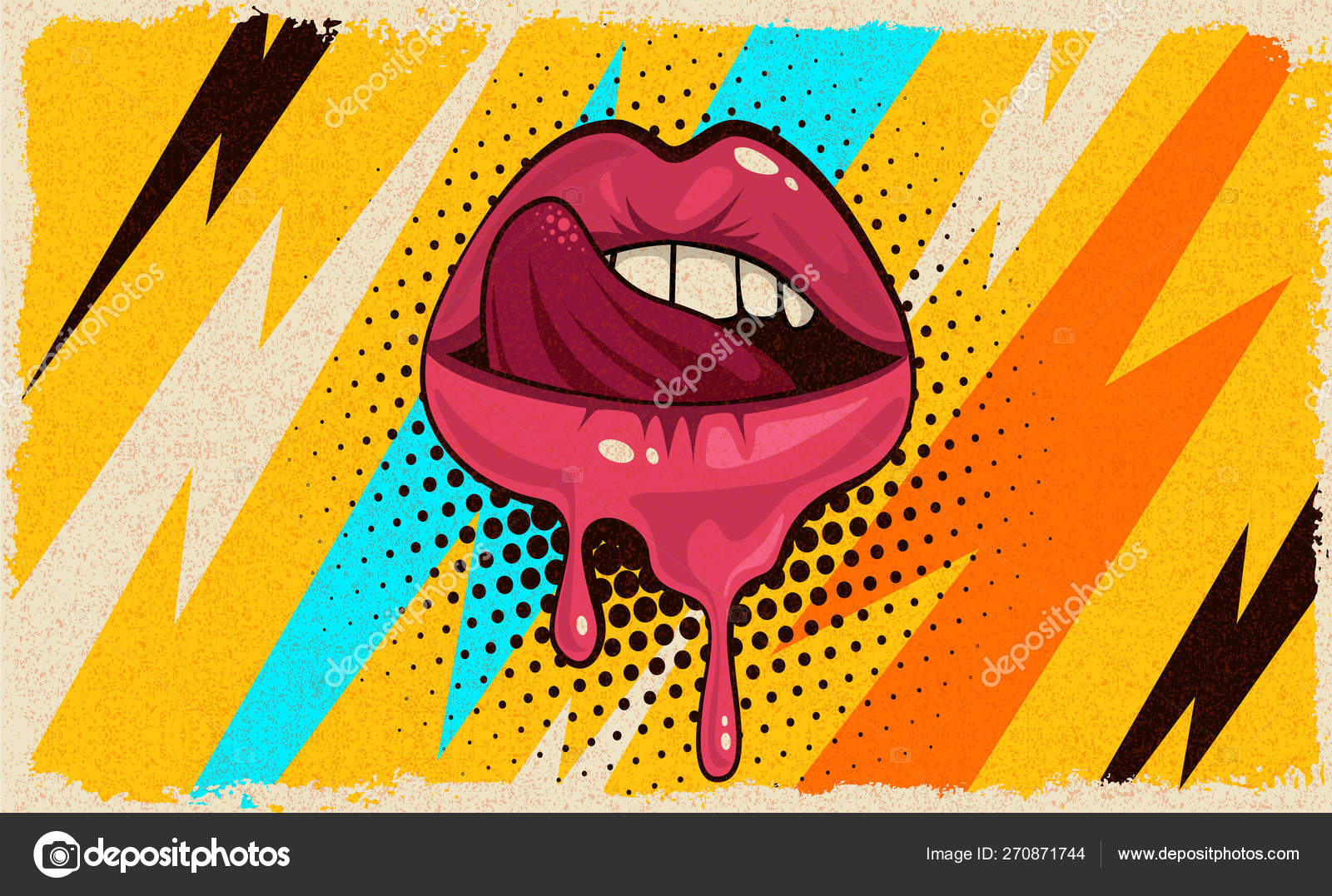 Red Lips Tongue Out Logo
