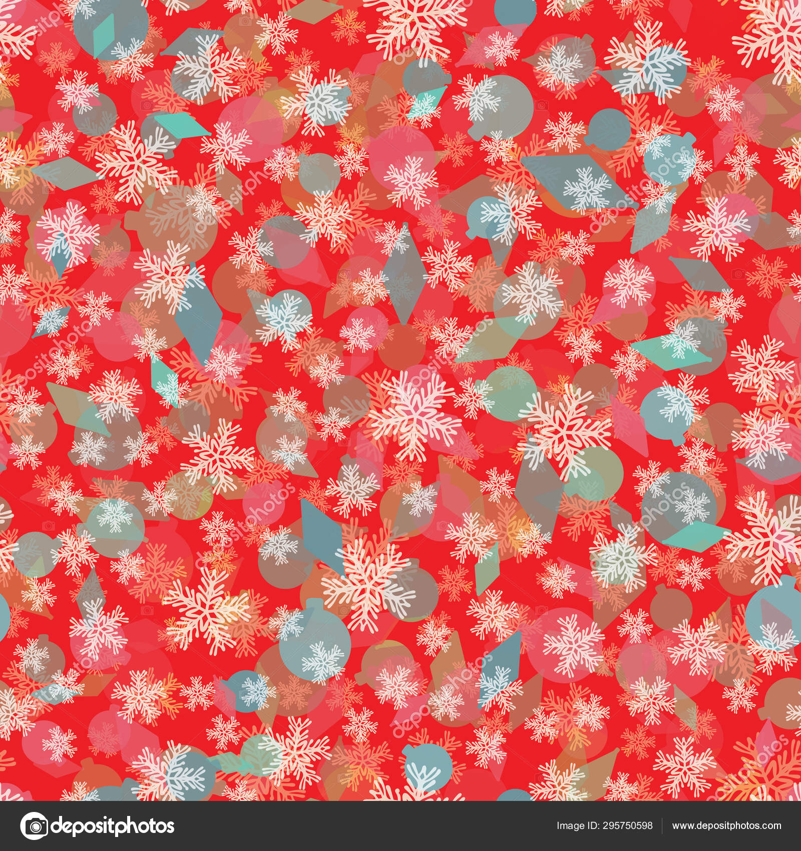 Red Snowflake Wrapping Paper