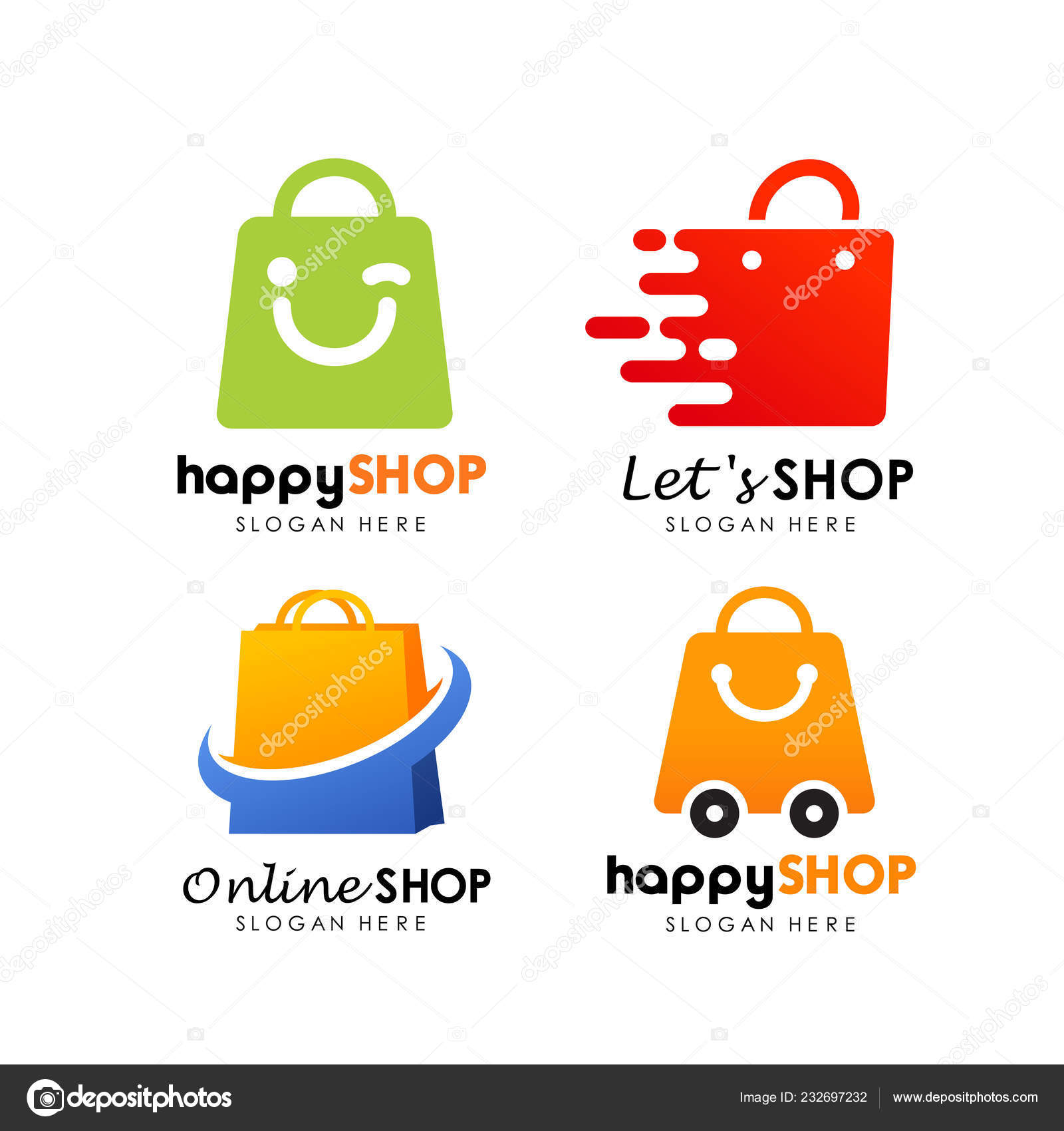 Shopping Store Logo Design Vector — Stock Vector © Distrologo #232697232