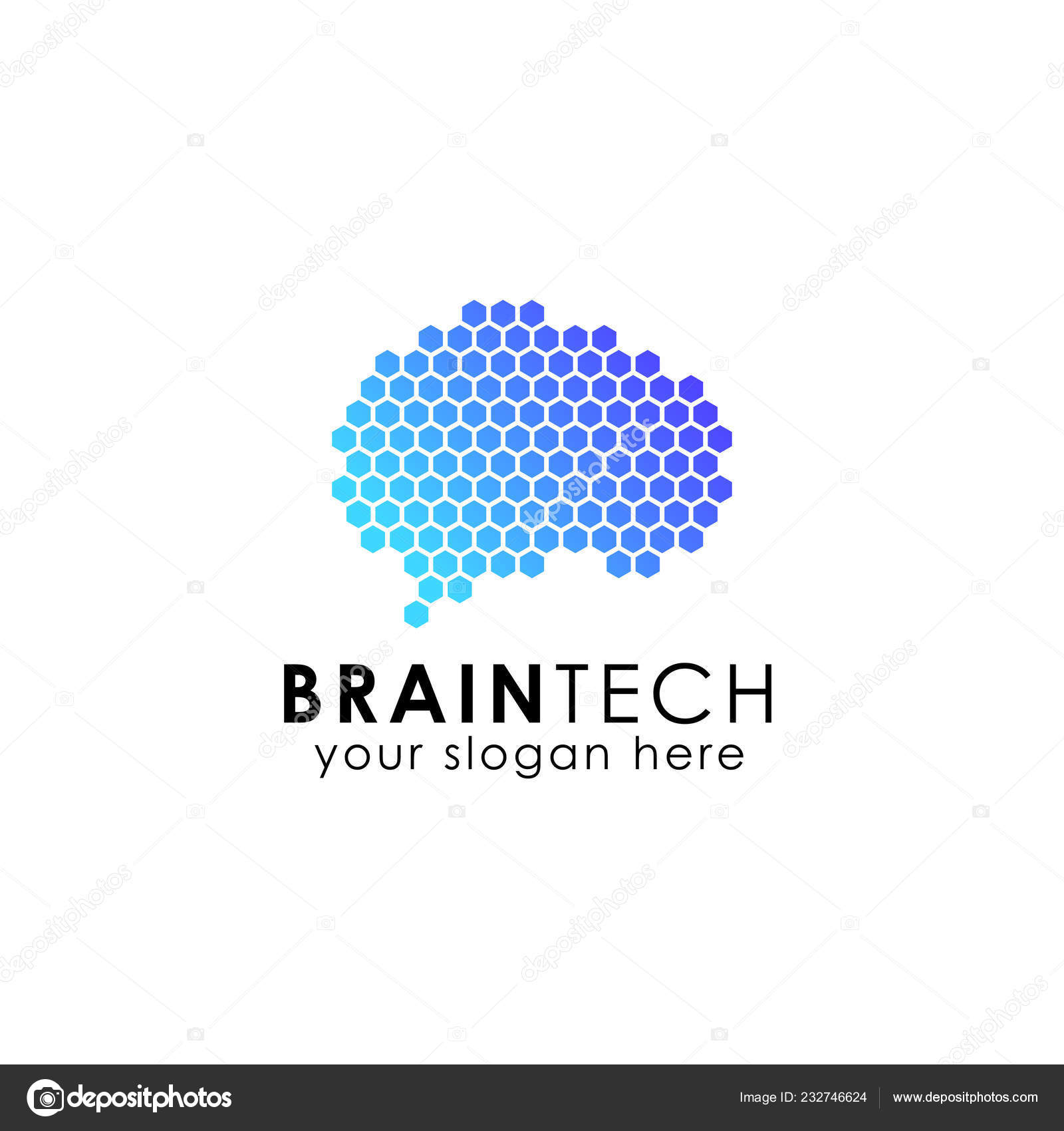 Digital Brain Vector