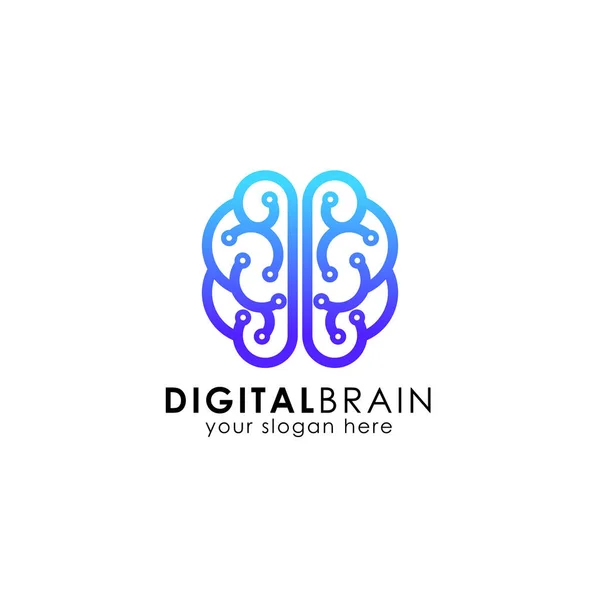 Smart Brain Logo Design Template Digital Brain Vector Icon Stock Vector ...